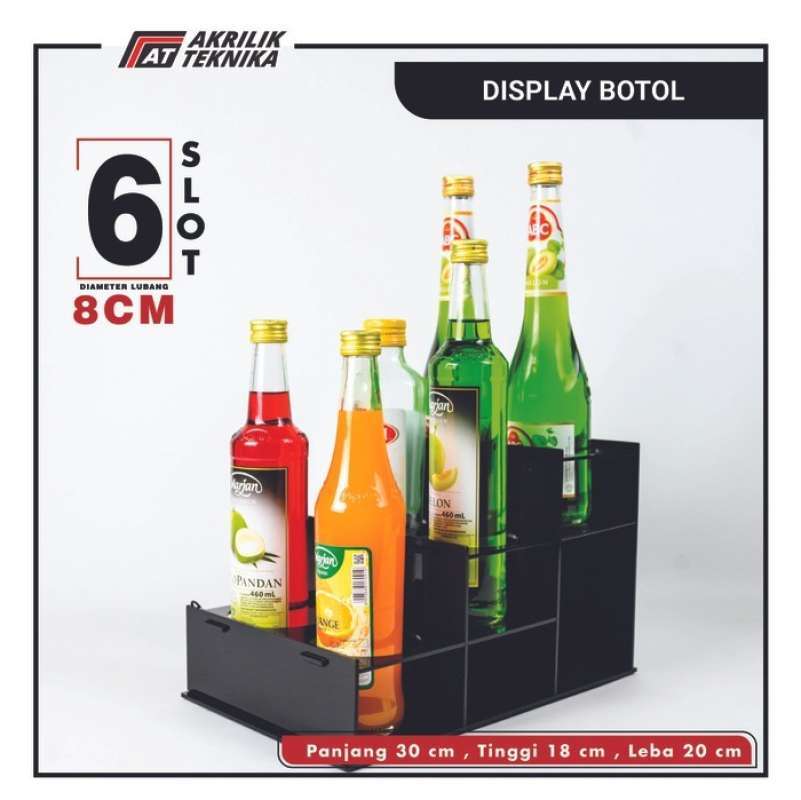 Promo RAK / DISPLAY BOTOL SIRUP / SYRUP / ORGANIZER MINUMAN KAFE / 6 ...