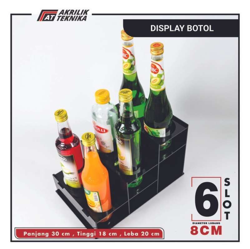 Promo RAK / DISPLAY BOTOL SIRUP / SYRUP / ORGANIZER MINUMAN KAFE / 6 ...