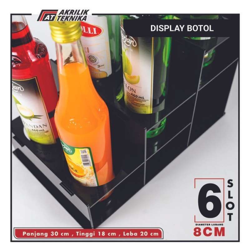 Promo RAK / DISPLAY BOTOL SIRUP / SYRUP / ORGANIZER MINUMAN KAFE / 6 ...