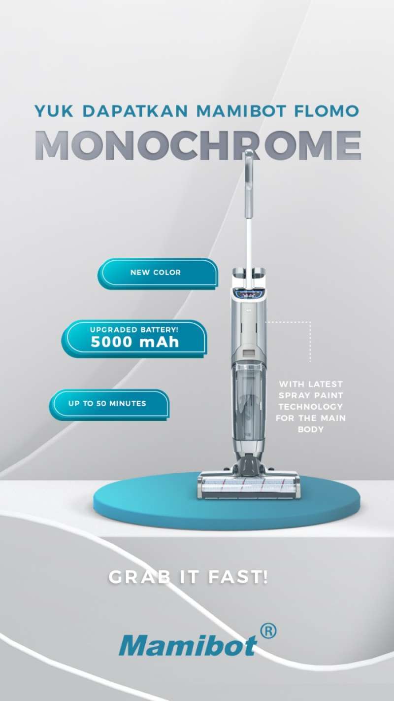 Promo Sale Mamibot Flomo Cordless Wet Dry Sterilisation Vacuum Cleaner ...