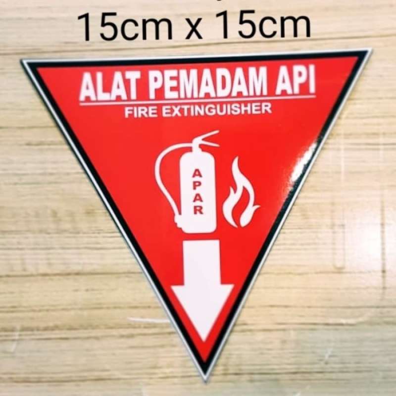 Promo Stiker Sign K3 Segitiga Apar Rambu. 15x15 Diskon 23% Di Seller ...