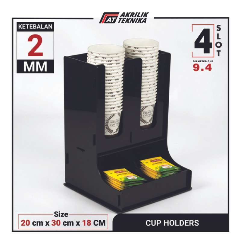Promo RAK / RACK / DISPENSER / ORGANIZER PAPER CUP KAFE 2 + 2 SLOT ...