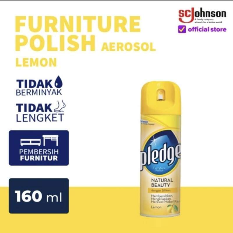 Jual Pledge Aerosol Lemon 160gr - Pembersih Furniture Kayu Spray Di Seller Restu Lamongan ...