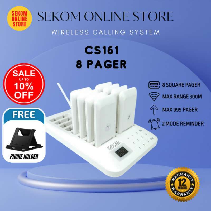 Promo KOLMI WIRELESS CALLING SYSTEM RESTAURANT PAGER KOLMI CS160 CS161 - SELERA_KITA STORE ...