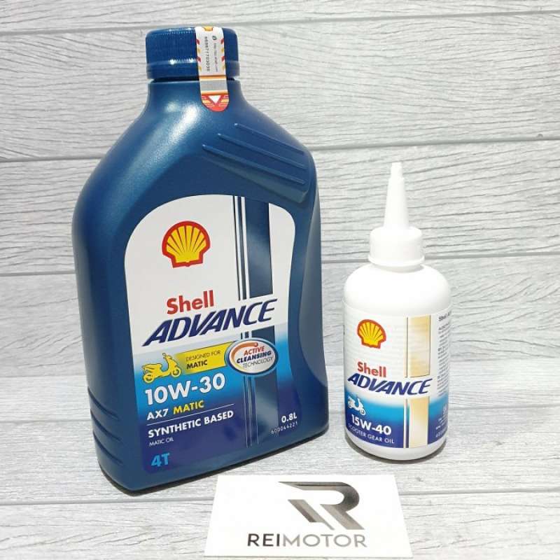 Promo Paket Oli Matic Shell Advance Scooter Ax7 1 Liter + Gardan Shell ...