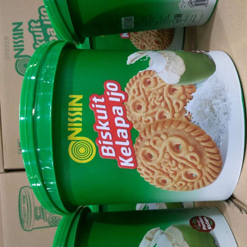 Jual Nissin Kelapa Ijo Bucket 350gr-biskuit Ember Dengan Parutan Kelapa ...