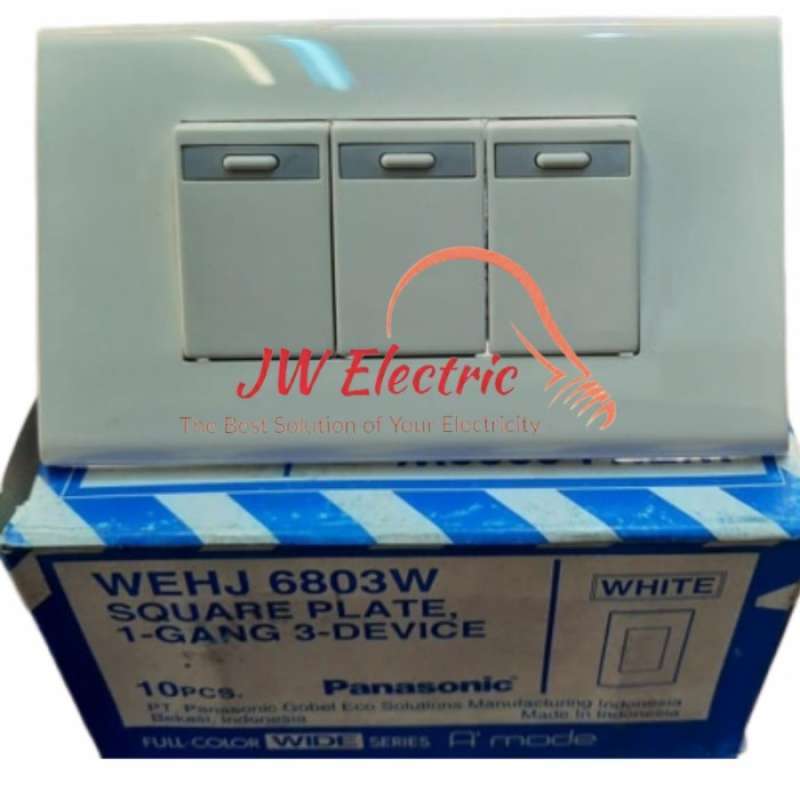 Promo Saklar Triple Panasonic Full Colour Wide Series Wehj 6803w + Wej ...