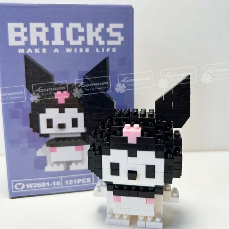 Promo Mainan Balok Susun Mini Block Bricks Karakter Sanrio Kuromi My ...