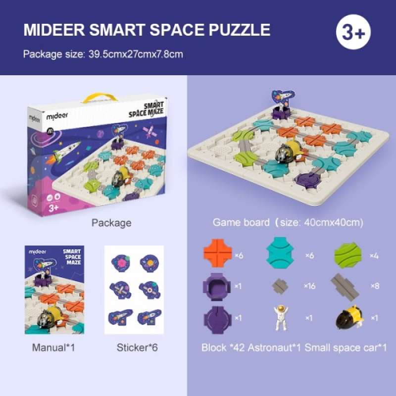 Promo Mideer smart space maze puzzle board game logic game Diskon 9% di ...