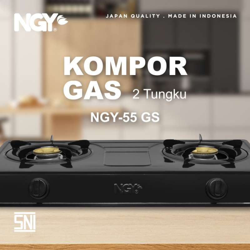 Jual Nagoya Kompor Gas 2 Tungku / Stain-free Gas Stove Ngy-55 Gs/tf, Varian Teflon Di Seller Sgi ...