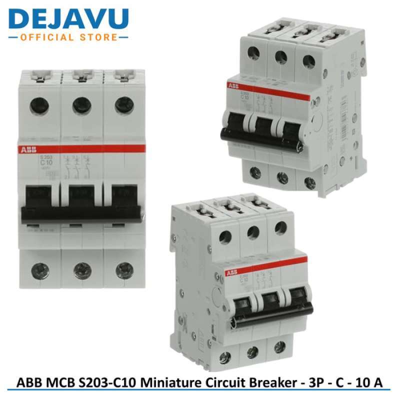 Promo ABB MCB S203-C10 Miniature Circuit Breaker - 3P - C - 10 A Diskon 5% di Seller Dejavu ...