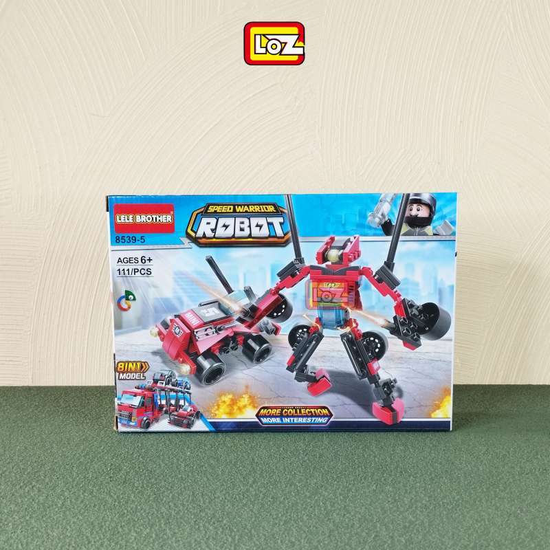 Promo Lele Brother 8539 Robot Police | Diy Brick Block Mainan Balok ...