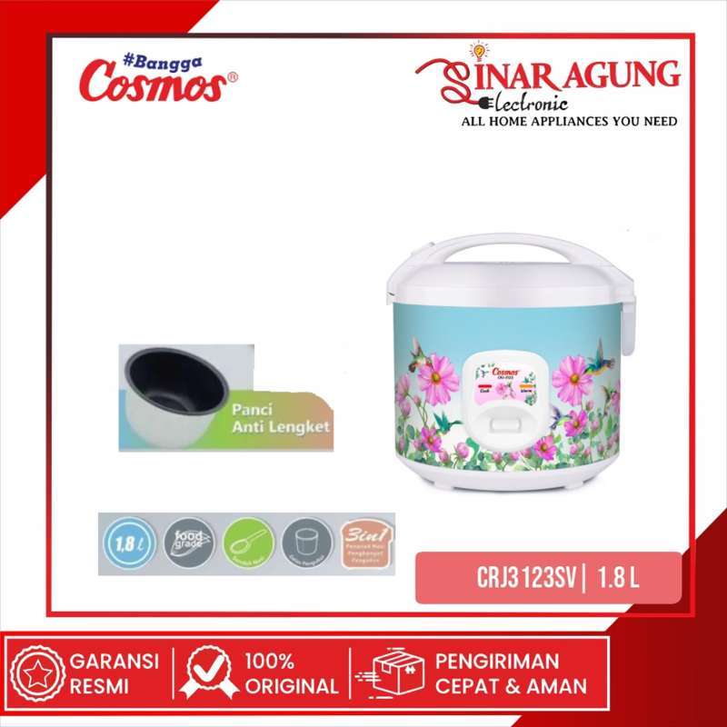 Promo Cosmos Rice Cooker Crj3123sv / Crj-3123 Sv / 1.8 Liter Diskon 13% ...
