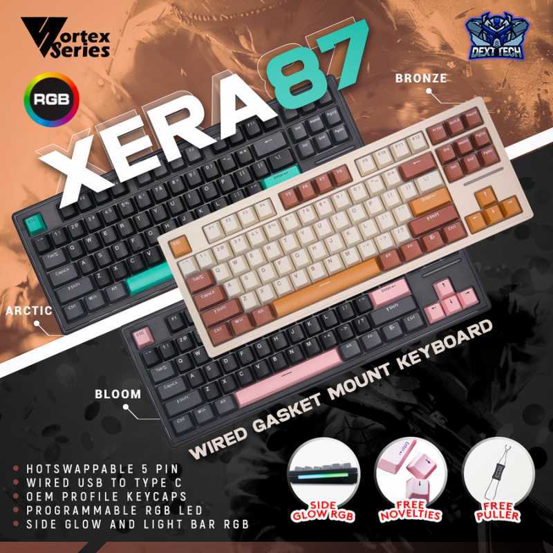 Jual Vortexseries Xera87 80% Rgb Tkl Wired Gasket Mount Mechanical Keyboard Di Seller Dext ...