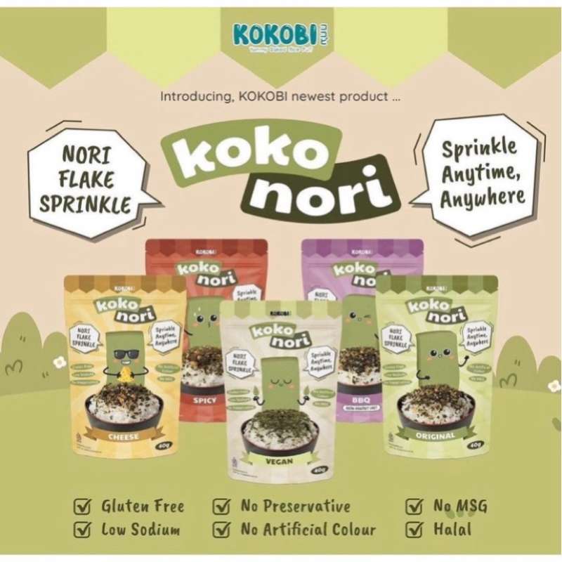 Jual Kokobi Koko Nori 40 Gram Varian Rasa Original Bbq Vegan Spicy ...