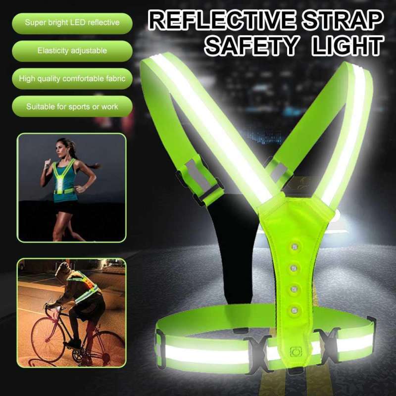 Jual Nokin Rompi Tali Reflektif Sabuk Keselamatan Led Reflective Vest ...