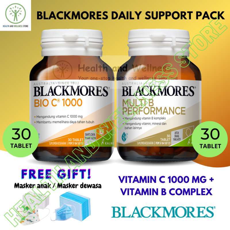Jual Paket Blackmores Bio C 1000 Mg 30 Tablet Dan Multi B Performance 30 Tablet Vitamin C Dan ...