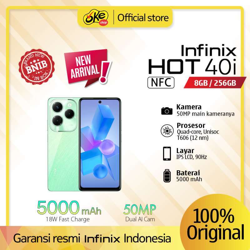Jual Infinix Hot 40i Blue Ram 8/256gb Garansi Resmi Di Seller Okeshop Official Store - Gudang ...