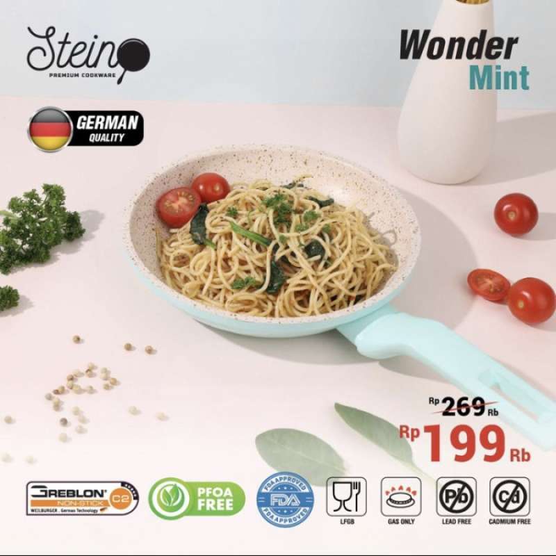 Promo Wonderpan Glow Steincookware Stein Wonder Pan Frypan 20cm - Mint ...