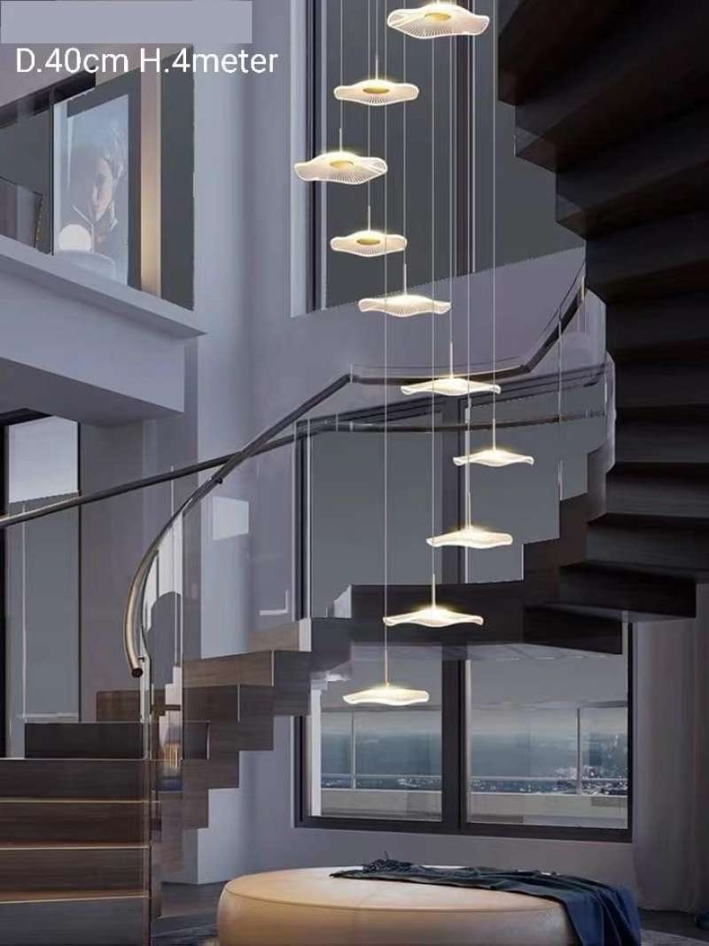 Jual Fl 1558 Lampu Gantung Void Model Bunga 4 Meter Lampu Tangga Hias ...