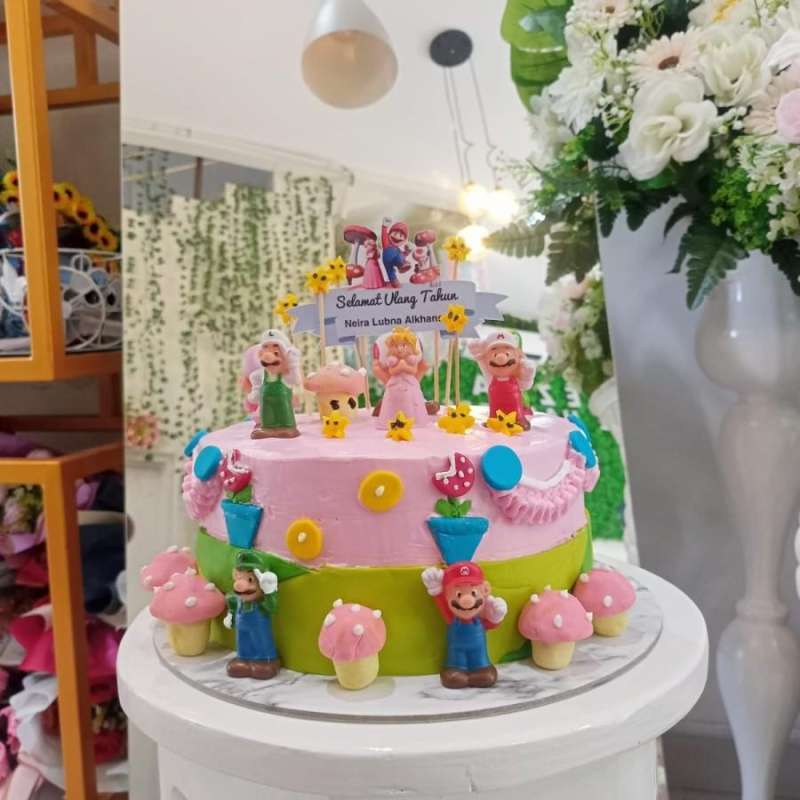 Jual Cake Mario Cake Butter Cake Ultah Birthday Anak Kue Custom Anak ...