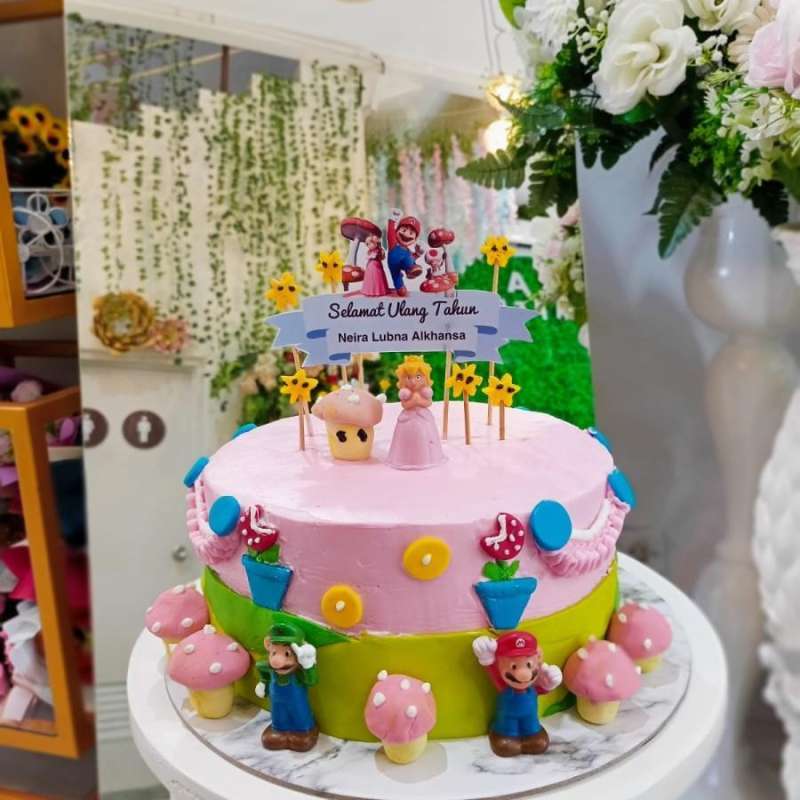 Jual Cake Mario Cake Butter Cake Ultah Birthday Anak Kue Custom Anak ...