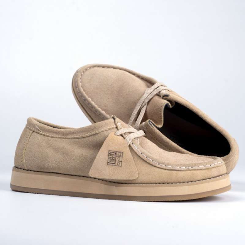 Jual Sepatu Pria Wanita Wallabee Suede Kulit Sapi 37-43 - Hitam, 39 ...