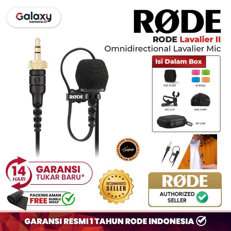 Jual Rode Lavalier Ii Premium Omnidirectional Microphone Mic Lav 2 ...