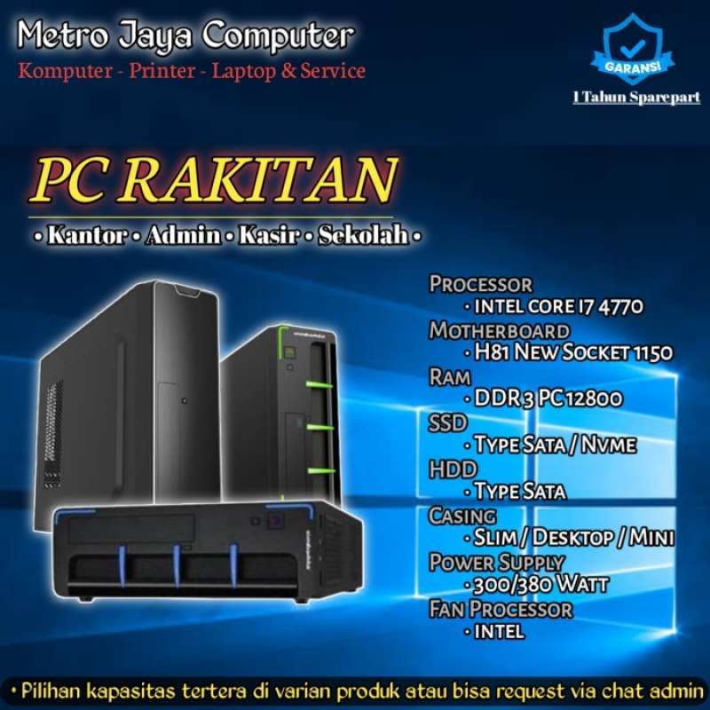 Promo Mini Pc / Pc Desktop Core I7 4770 Office / Kasir / Sekolah Diskon ...