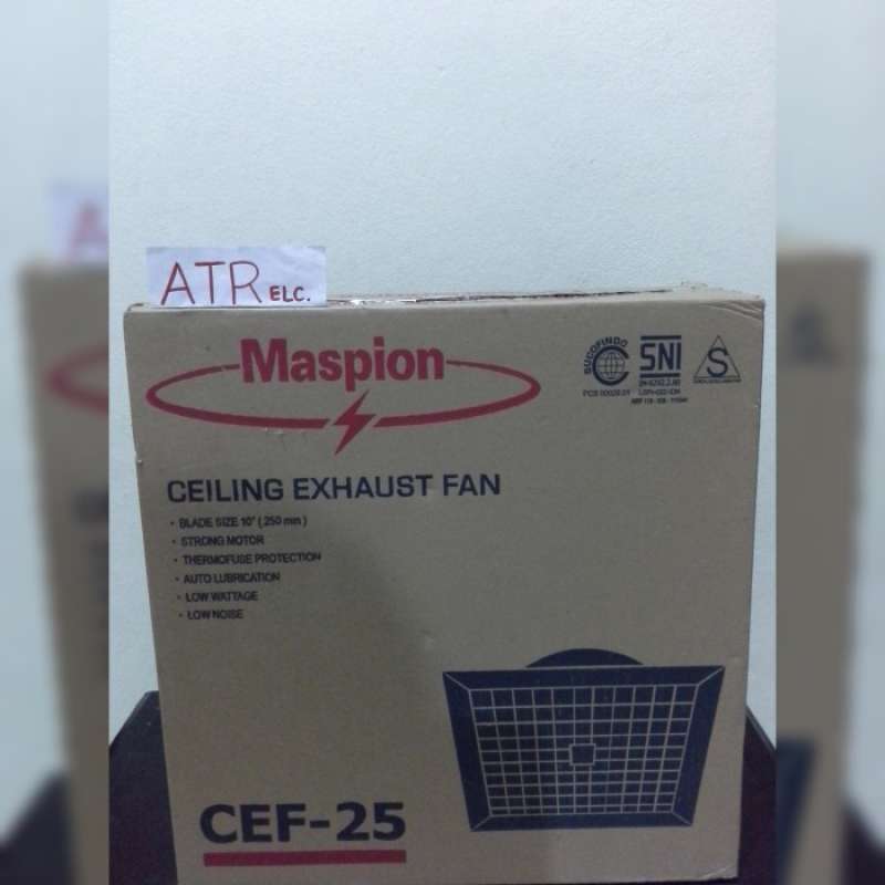 Promo Ceiling Exhaust Fan Maspion 10 Cef 25 Diskon 29% Di Seller ...