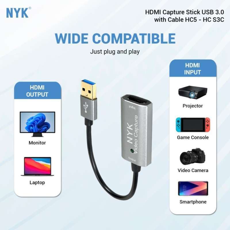 Jual Nyk Hc5 Hdmi Video Capture Usb 3.0 4k 1080p Di Seller Golden ...