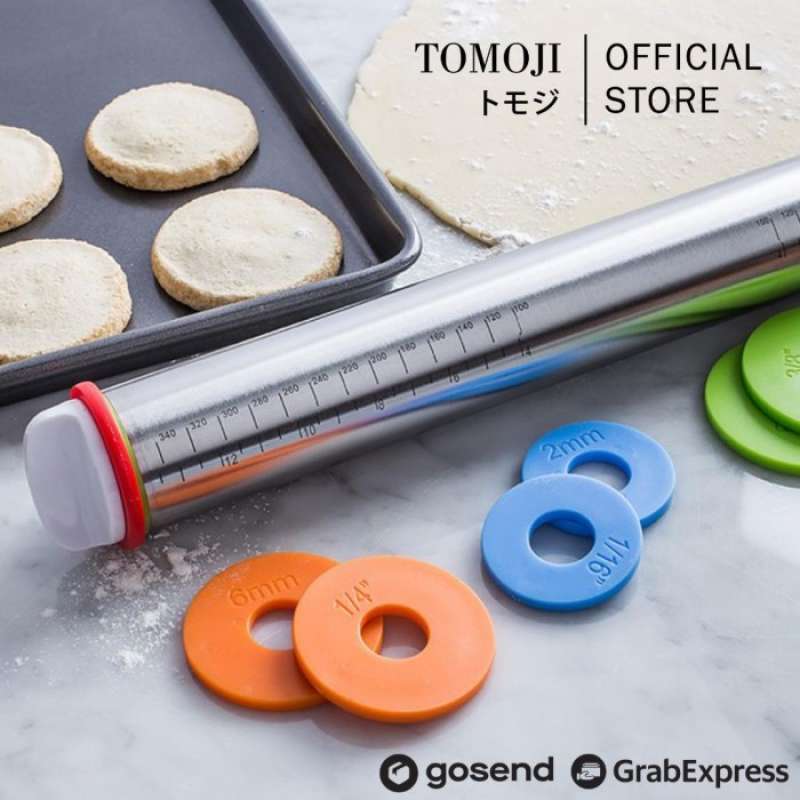 Promo Tomoji Adjustable Rolling Pin - Stainless 4 Ukuran - Penggiling ...