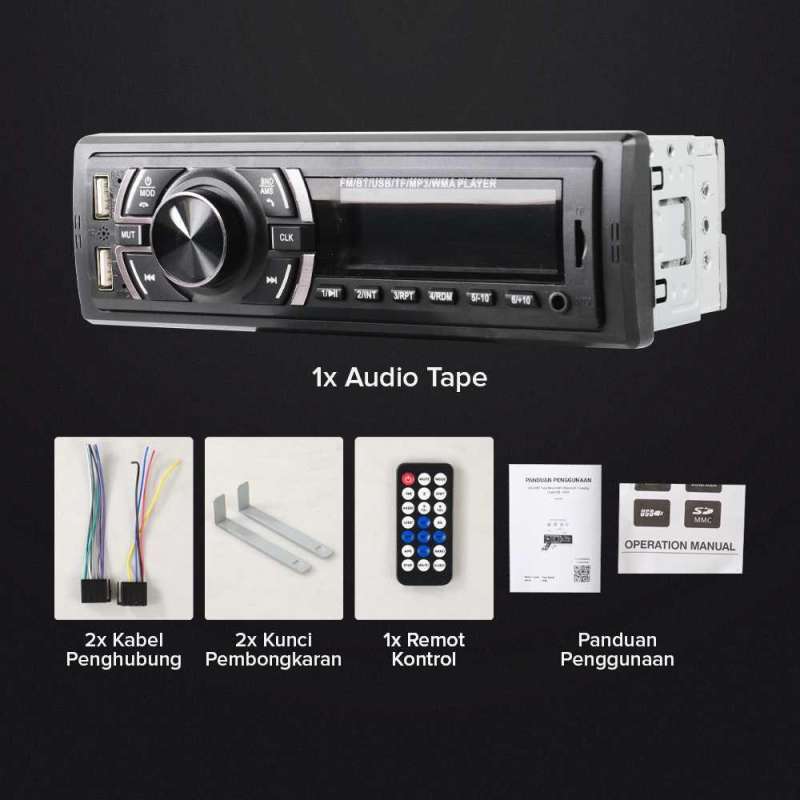 Jual Azgiant Tape Mobil Audio Mp3 Bluetooth Charging Dual Usb 1058 ...