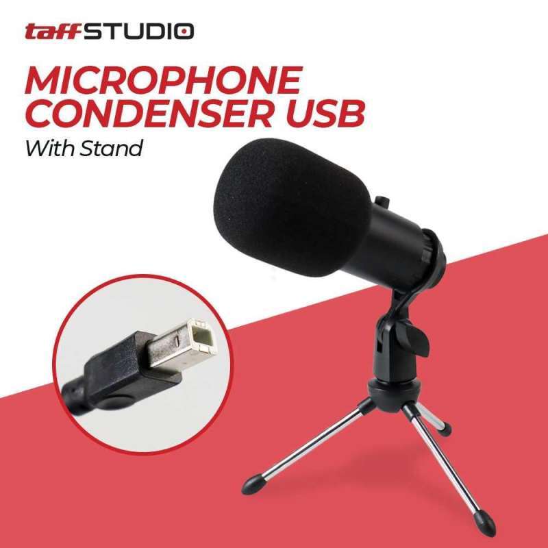 Jual Microphone Condenser Usb Mikrofon With Stand Ud-800 Karaoke Tanpa ...