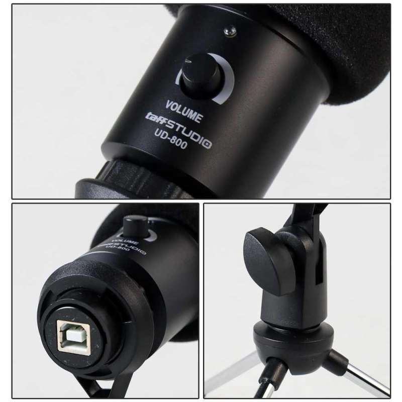 Jual Microphone Condenser Usb Mikrofon With Stand Ud-800 Karaoke Tanpa ...