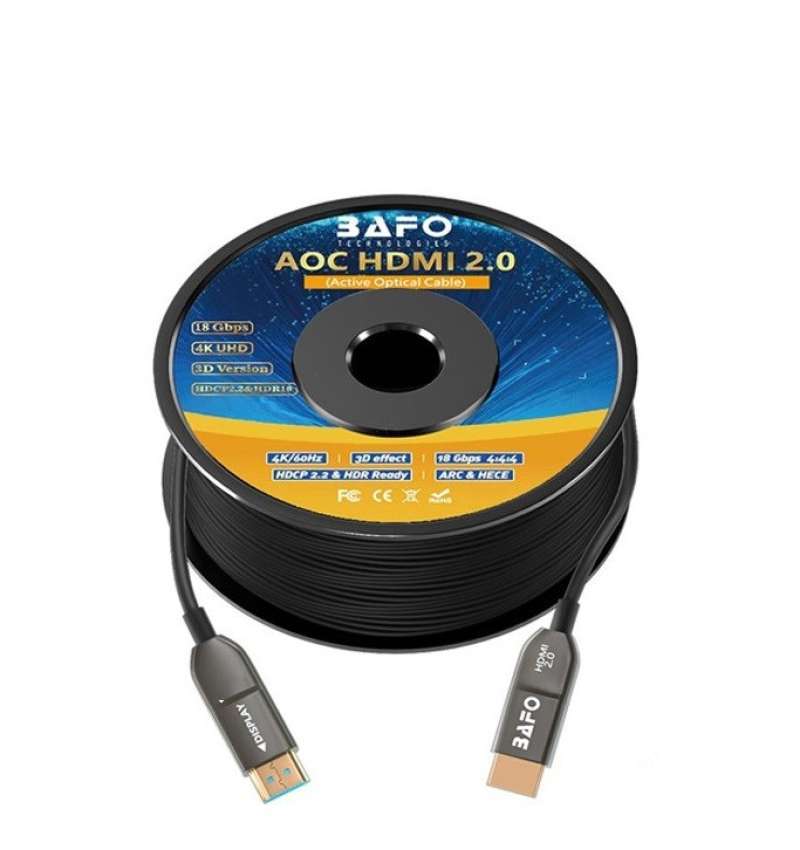 Promo Kabel Bafo Hdmi Fiber Optic 50 Meter /kabel Hdmi Fiber Optik Bafo ...