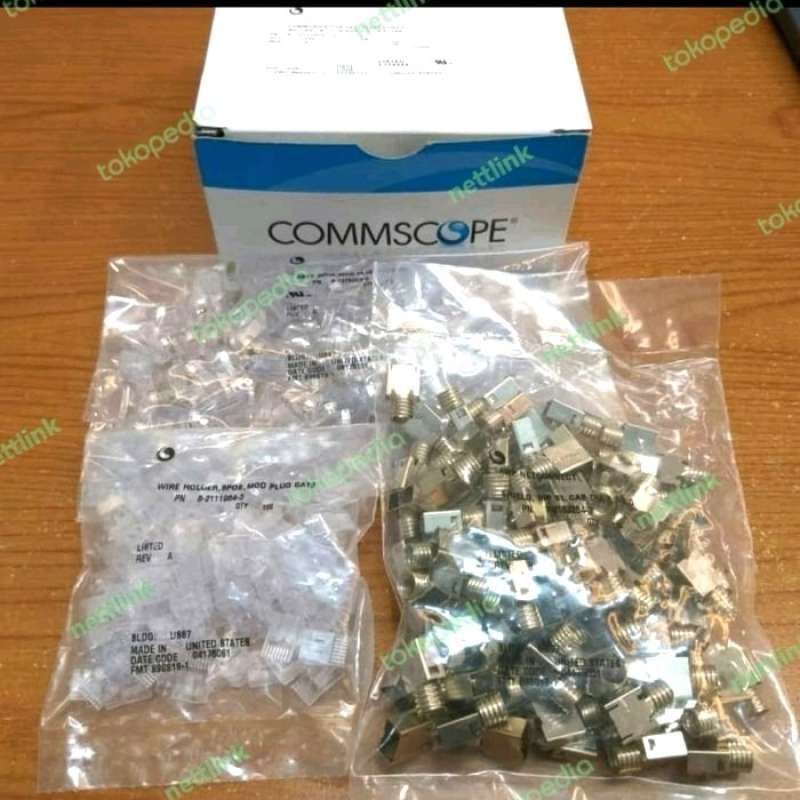 Promo Konektor Rj 45 Cat 6 Amp Commscope / Connector Amp Commscope Cat ...