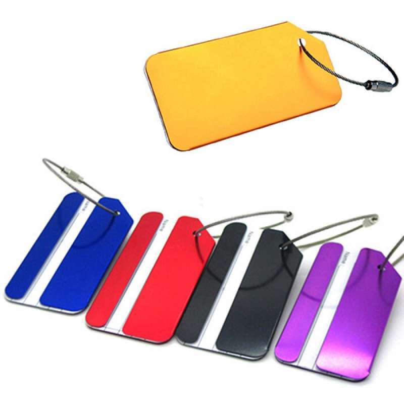 Jual Heba Gantungan Penanda Tas Koper Aluminium Name Tag 608 Kincir ...