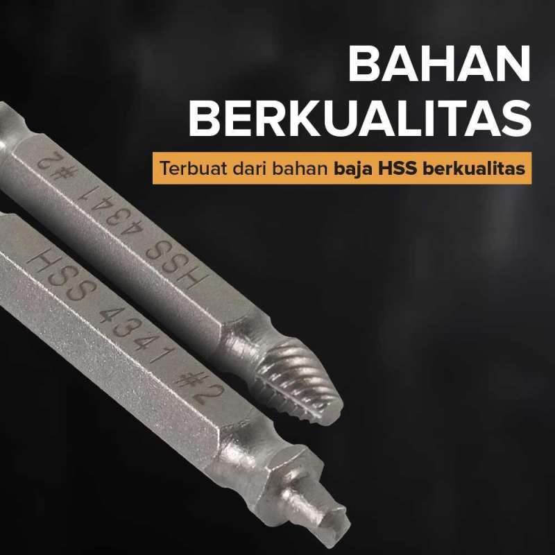 Jual Dizainlife Set Mata Bor Extractor Broken Screw Remover 6 Pcs Tl105 ...