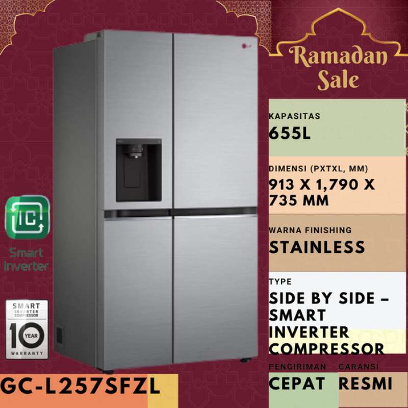 Jual Kulkas Side By Side Inverter Gc-l257slnl / Gcl257slnl Di Seller Gansirsa - Cengkareng Barat ...