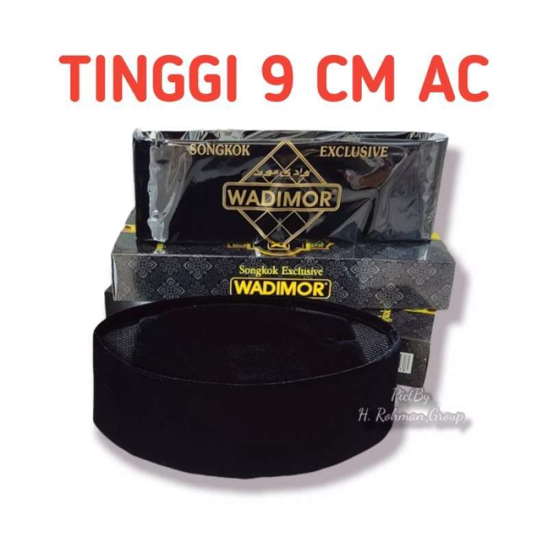 Promo Peci Hitam Polos Ac Wadimor Tinggi 7cm Kopiah Songkok Hitam Polos ...