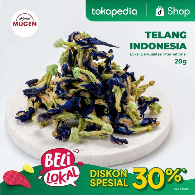 Promo Teh Bunga Telang Kering/dried Butterfly Pea Tea Kedai Mugen 20g ...