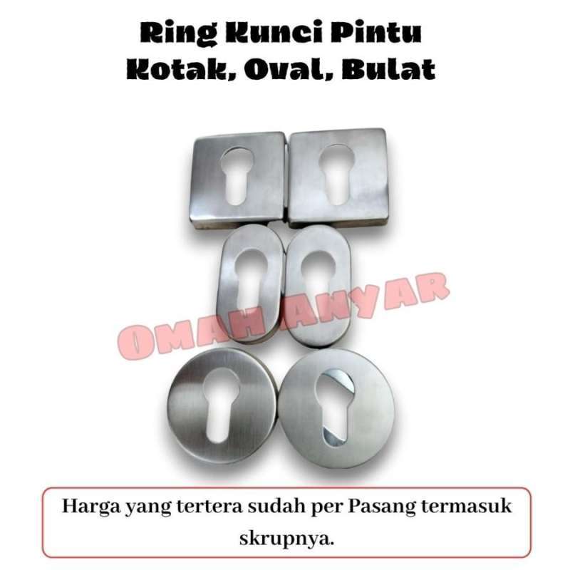 Jual Tutup Lubang Kunci Rumah / Ring Kunci Silinder Model Kotak, Oval,â ...