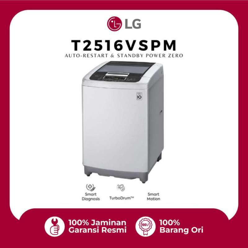 Promo Lg T2516vspm Mesin Cuci 16kg Top Loading Smartinverter-smart Diagnosis Diskon 2% Di Seller ...