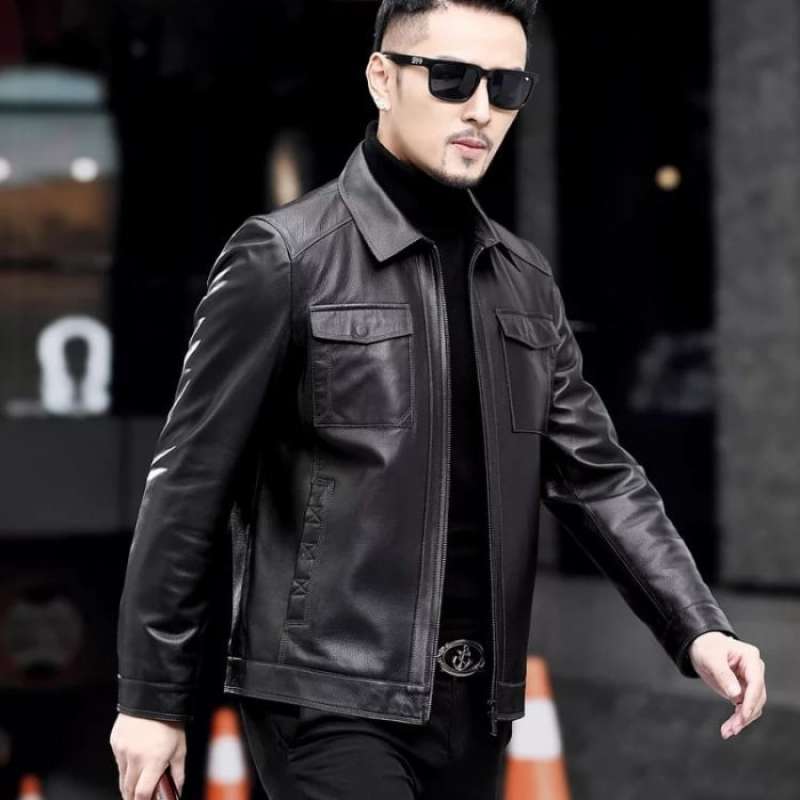 Promo Wolfs Jaket Kulit Pria Terbaru/ Jaket Kulit Asli Pria Original ... Promo Wolfs Jaket Kulit Pria Terbaru/ Jaket Kulit Asli Pria Original ...