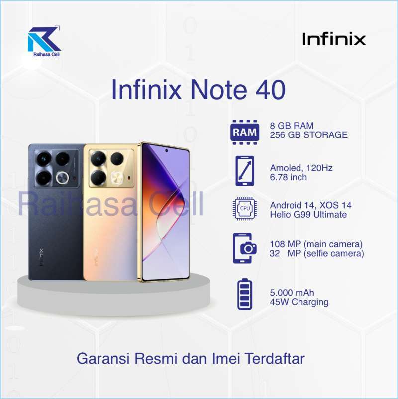 Jual Infinix Note 40 8/256 Garansi Resmi Di Seller Raihasa Cell - Purwo Martani, Kab. Sleman ...