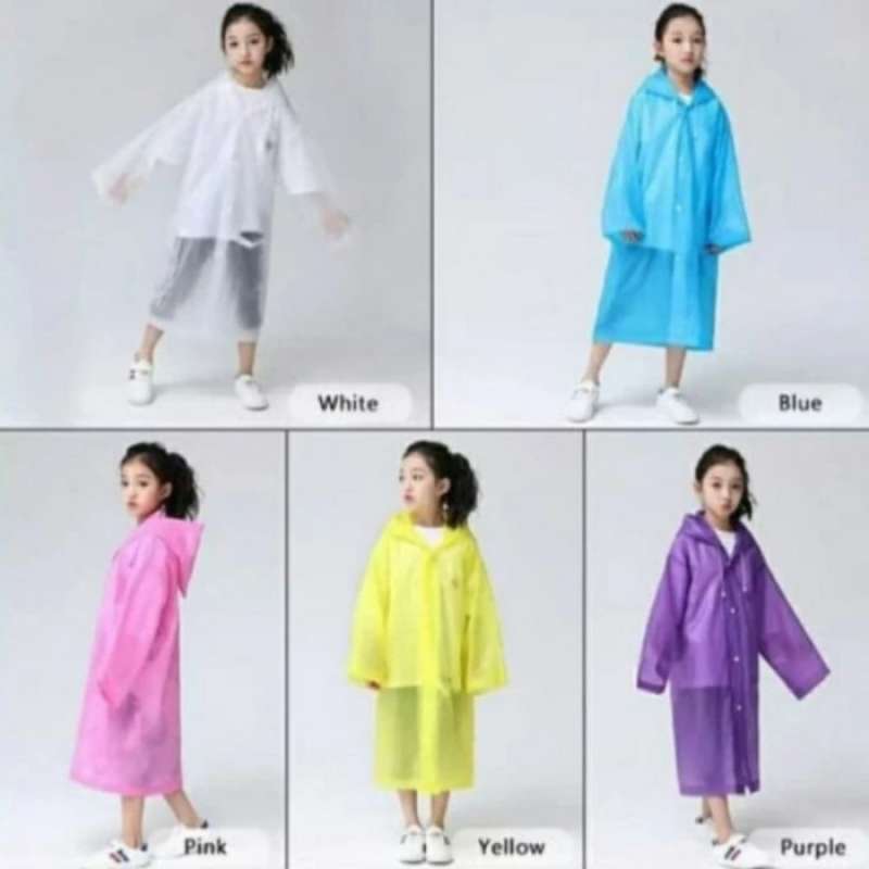 Promo Jas Hujan Anak Eva Terusan Raincoat Korea Anak Ponco Tebal Anak ...
