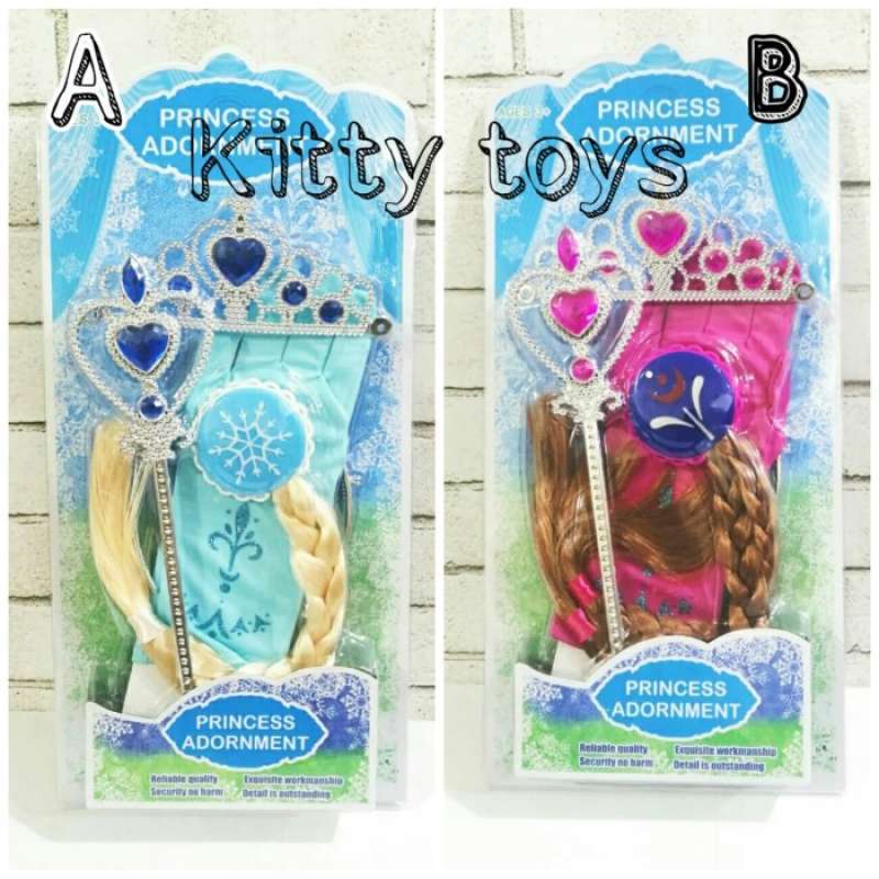 Promo Aksess Frozen Elsa Anna / Tongkat Mahkota Rambut Kepang Elsa Set ...