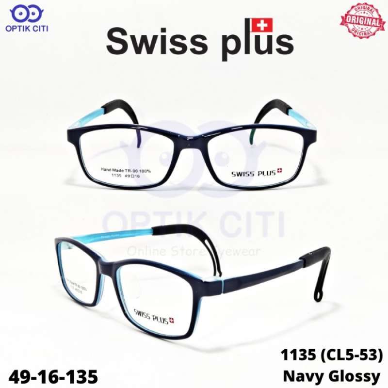 Promo Frame Kacamata Anak Anak Swiss Plus 1135 Kotak Lentur Diskon 23% Di Seller Makluma Store ...