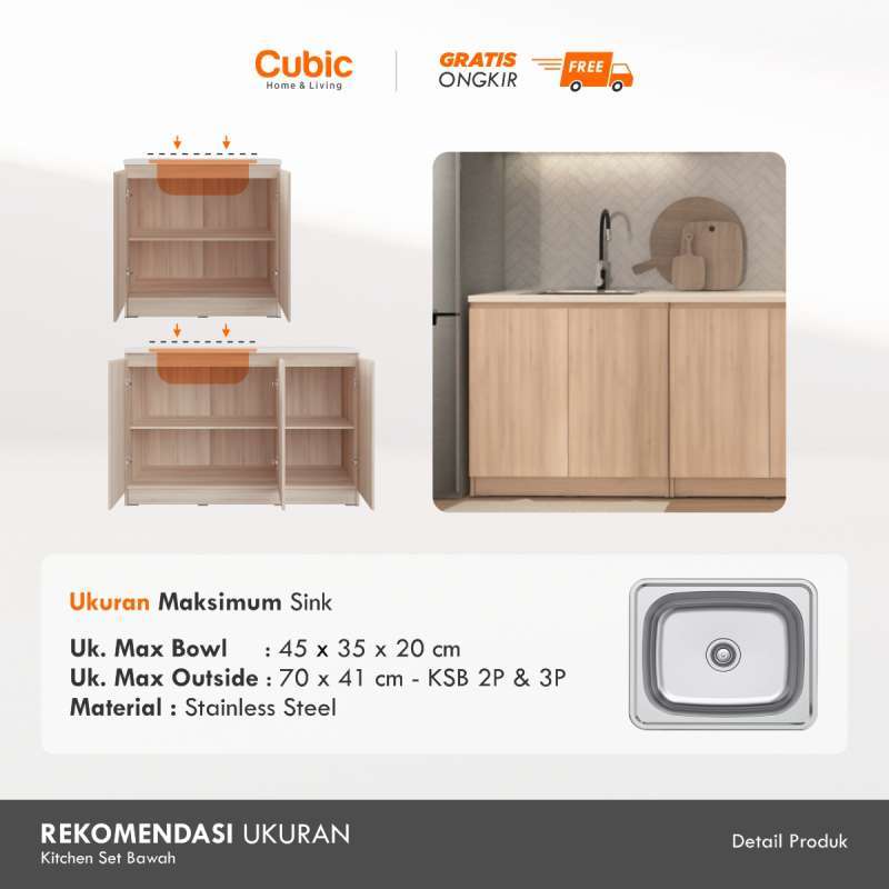 Promo Cubic Kitchen Set Minimalis / Kabinet Dapur / Rak Dapur Basah ...